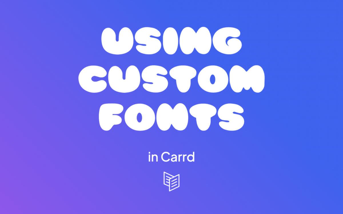 Custom fonts in Carrd